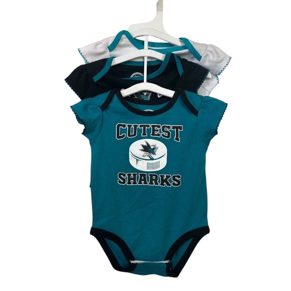 NFL | One Pieces | San Jose Nfl Sharks Baby Onesie Three Piece Set 3 ...